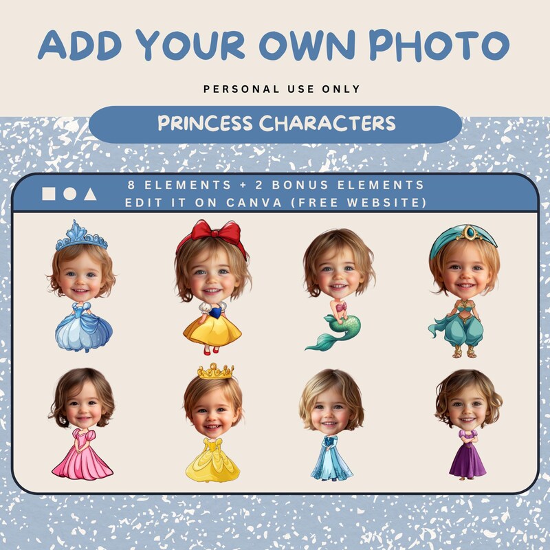 Princess With Face Png - Etsy