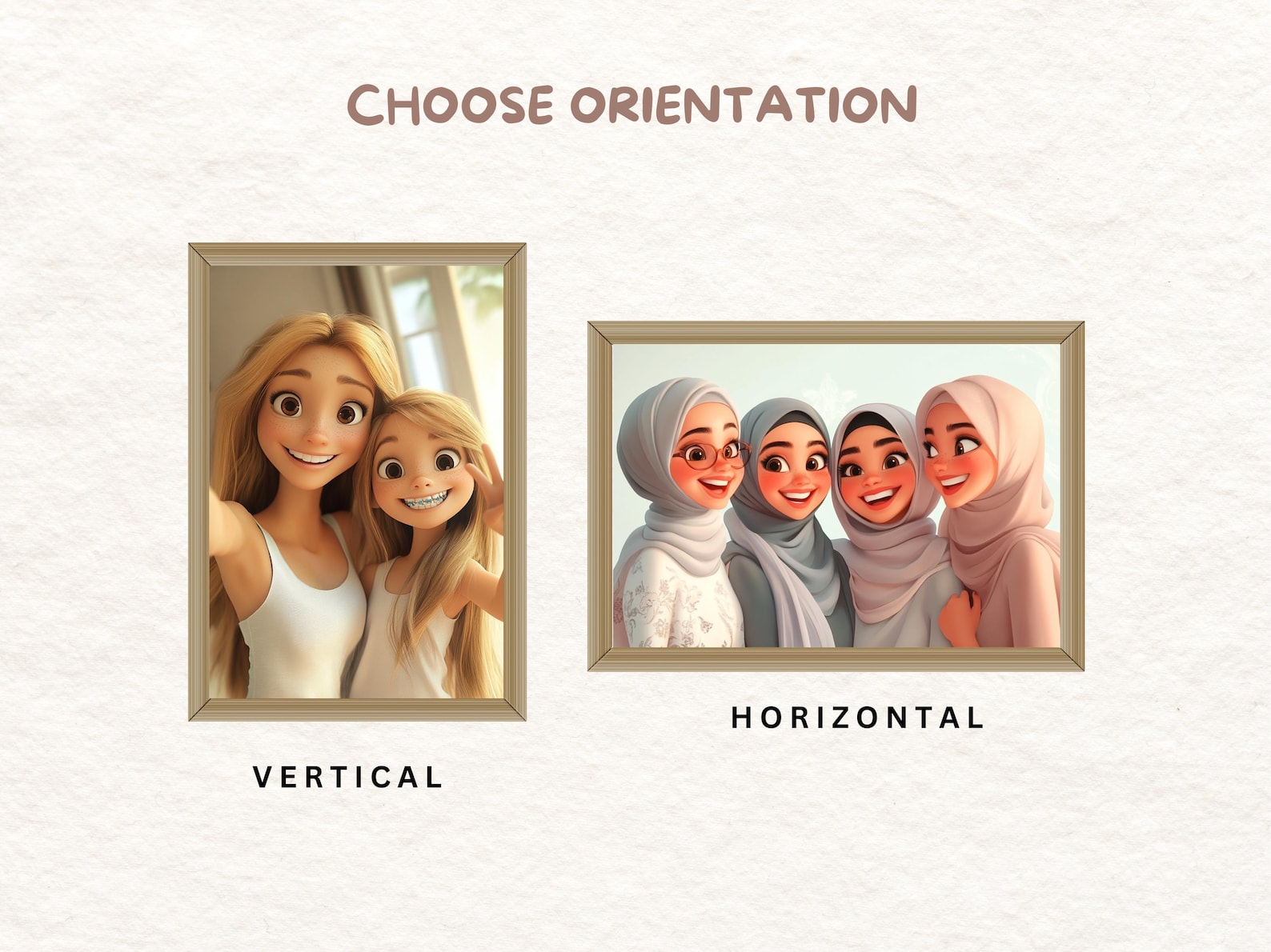 Custom Portrait Cartoon Family 3D Custom Cartoon Portrait From Your ...