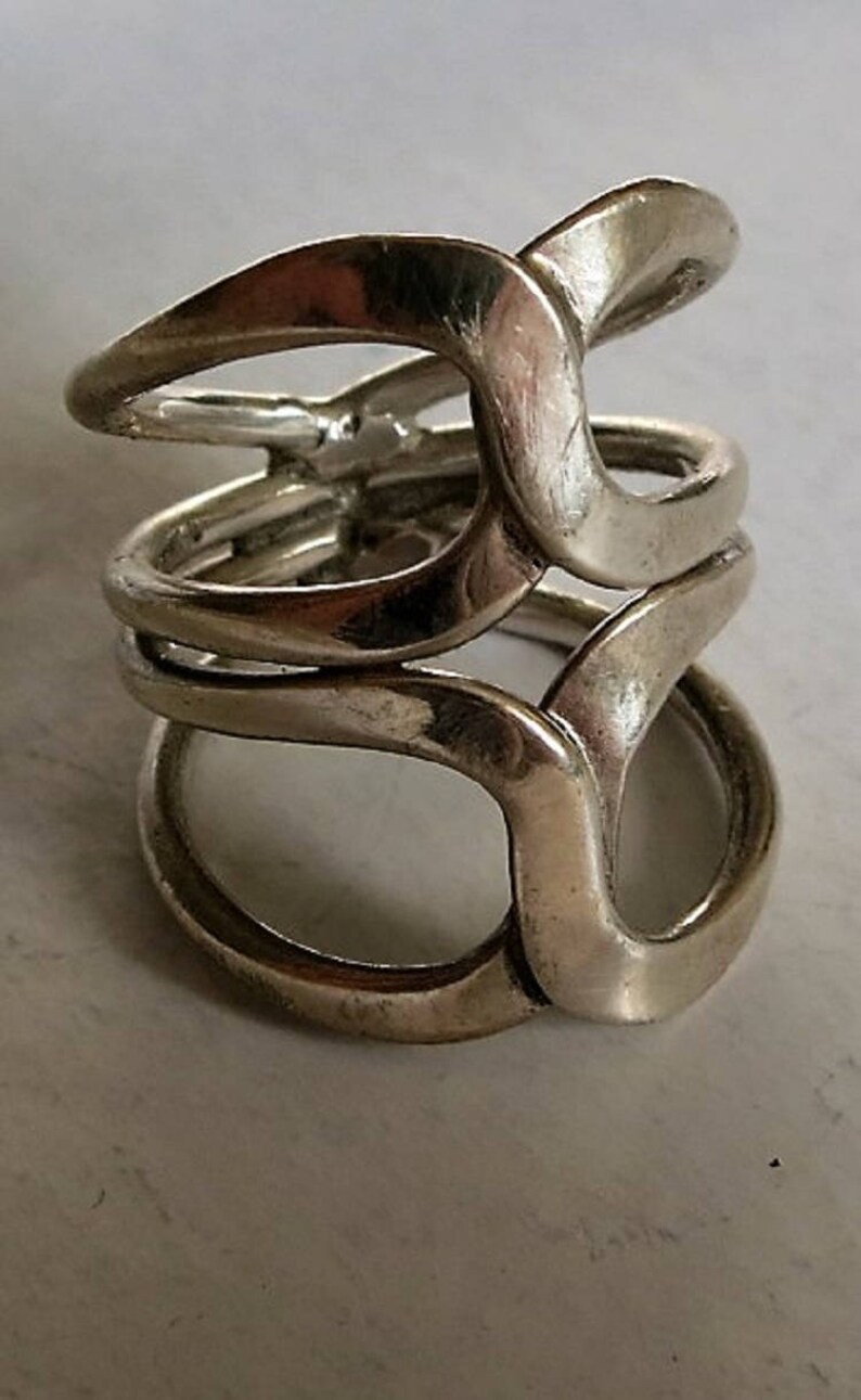 A Sterling Silver Open Work Ring From Mexico Size 7 - Etsy