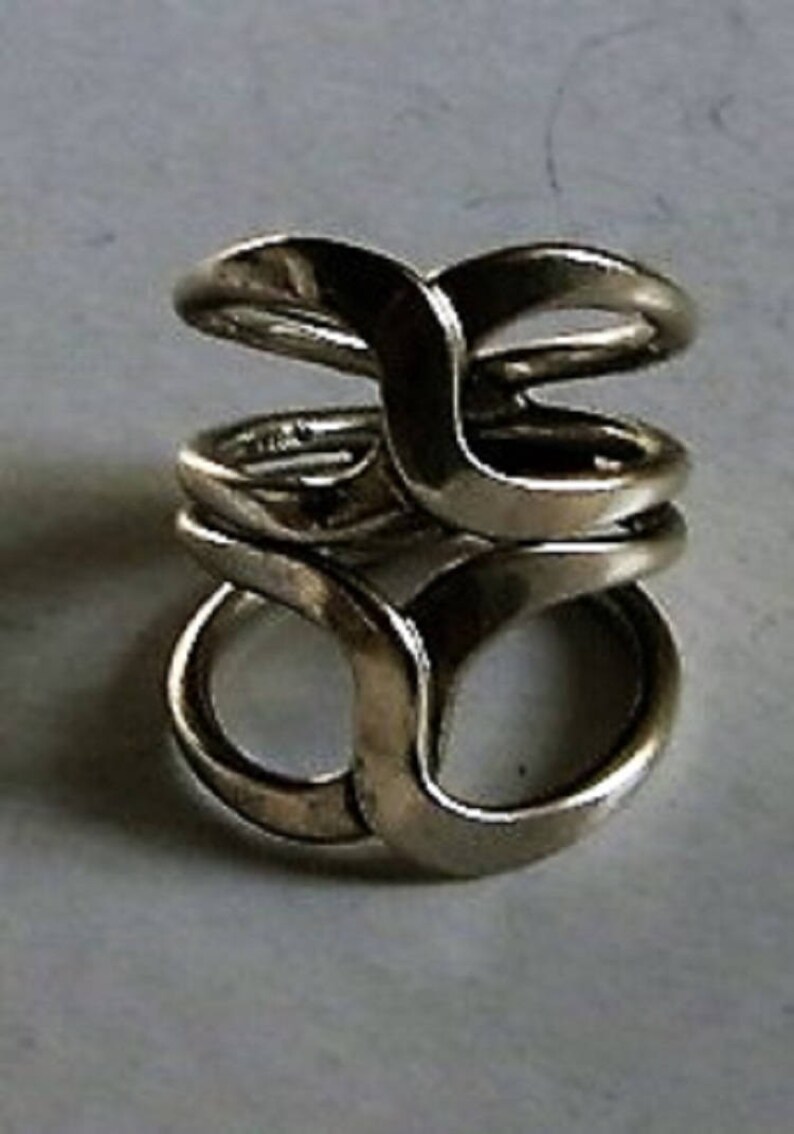 A Sterling Silver Open Work Ring From Mexico Size 7 - Etsy
