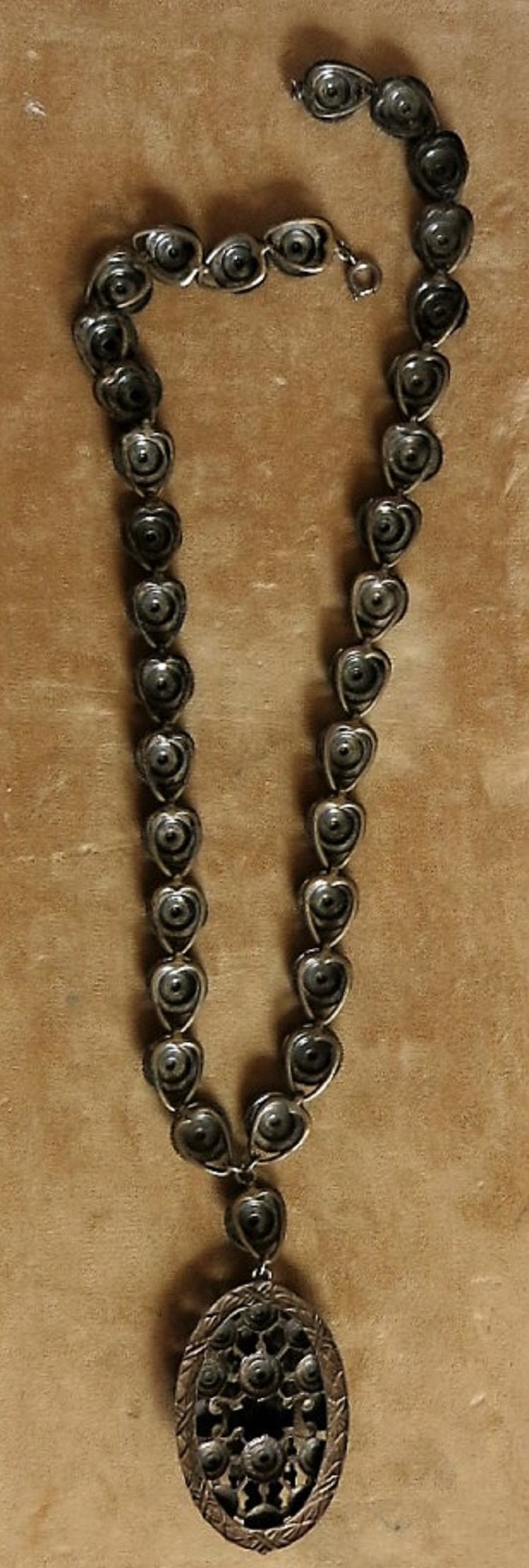 A Unique Matte Silver Metal Pendant Necklace - Etsy