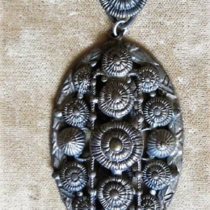 A Unique Matte Silver Metal Pendant Necklace - Etsy