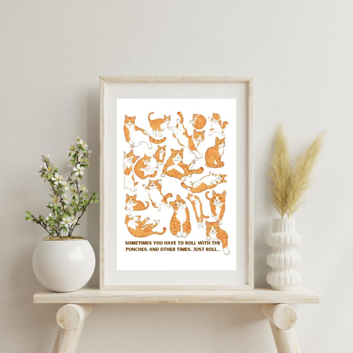 Orange Cat Activities | Printable Cat Wall Art for Cat Lovers - Etsy