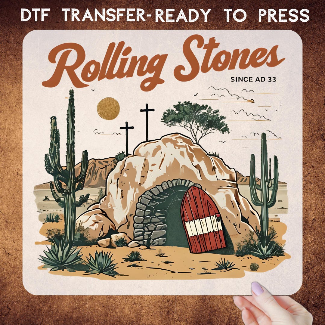 Rolling Stones Desert Scene DTF - Faith Ready to Press Heat Transfer - Etsy