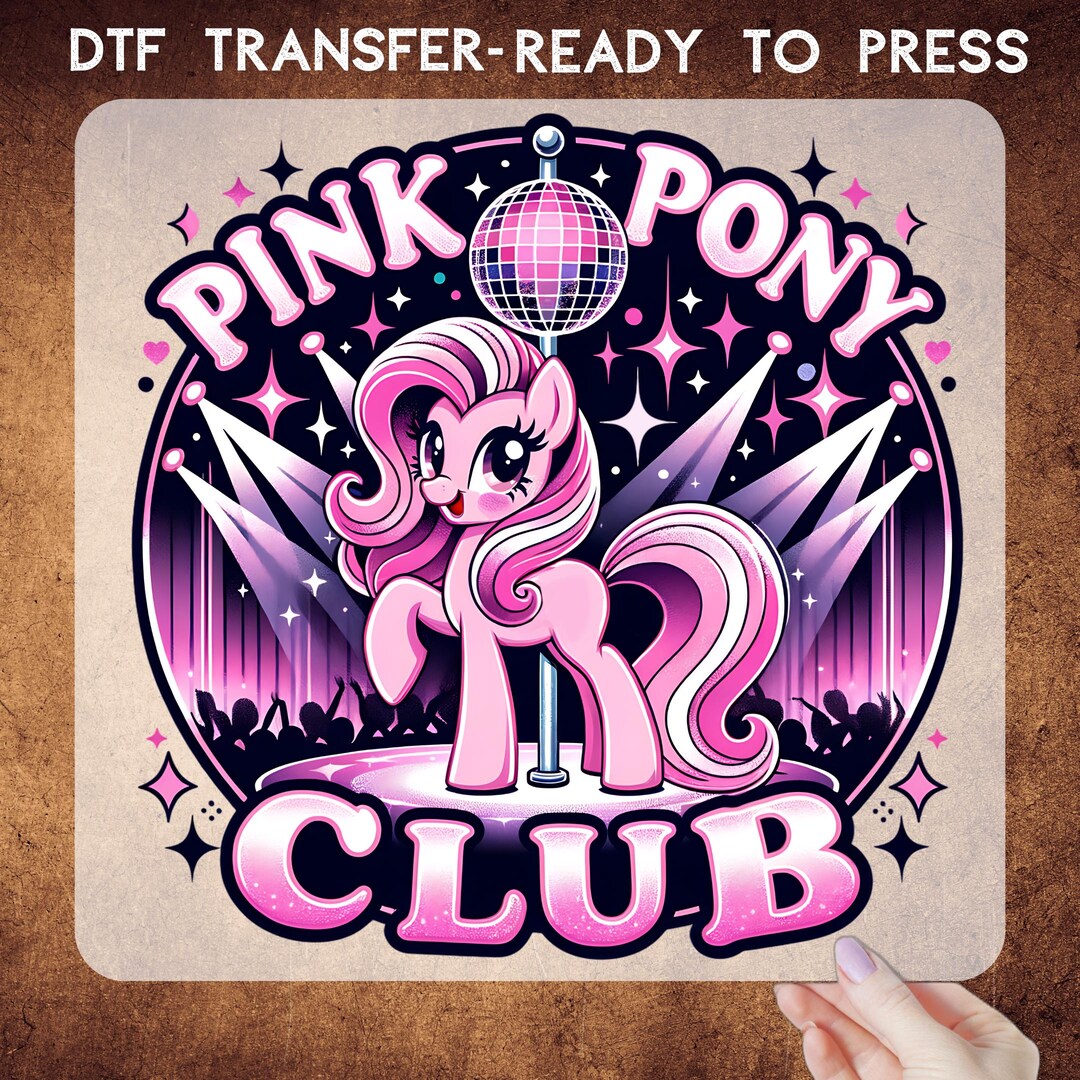 Pink Pony Club DTF, Pink Pony Girl Tee Ready to Press, Pony Heat ...