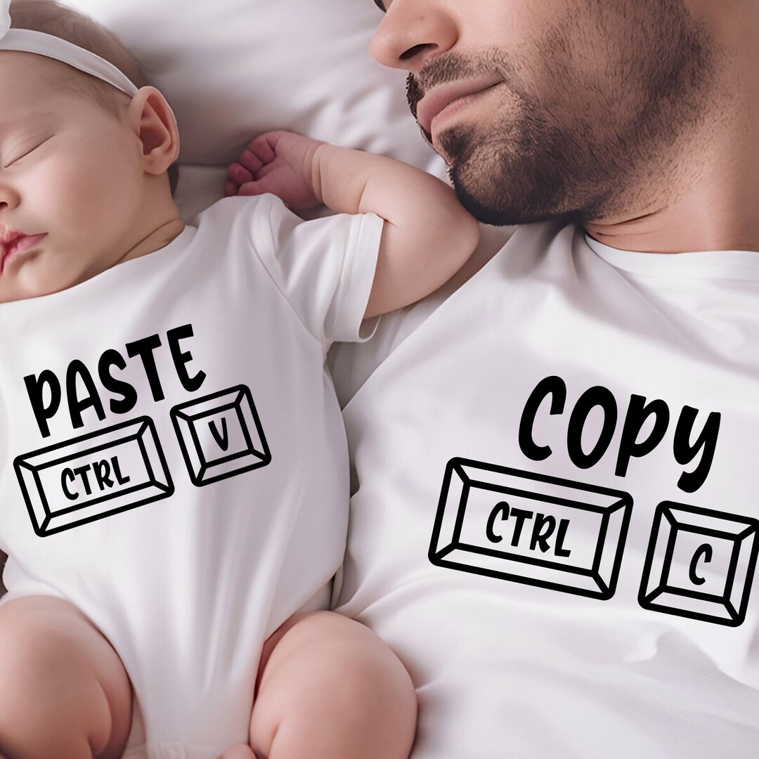 Copy Paste Shirt , Father and Baby Matching Shirts DTF, Mother and Baby ...