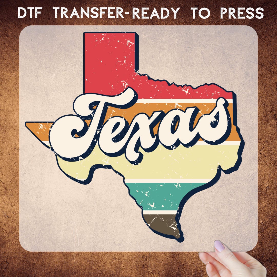 Texas Map Shirt DTF, Ready to Press, Cruise Squad Heat Transfer, Tiktok ...