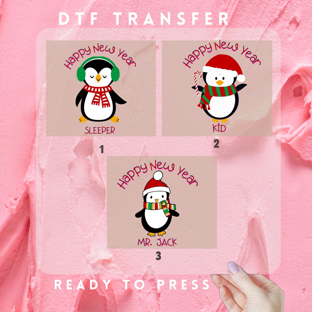 Disney Christmas DT, Penguin Family Custom DTF, Disney Xmas Gift ...