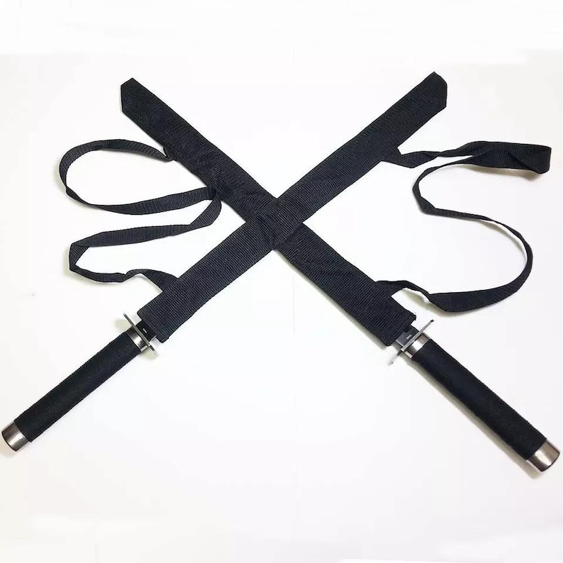 2 PC Double Twin Ninja Samurai Sword, Samurai Twin Katana Set Carbon ...