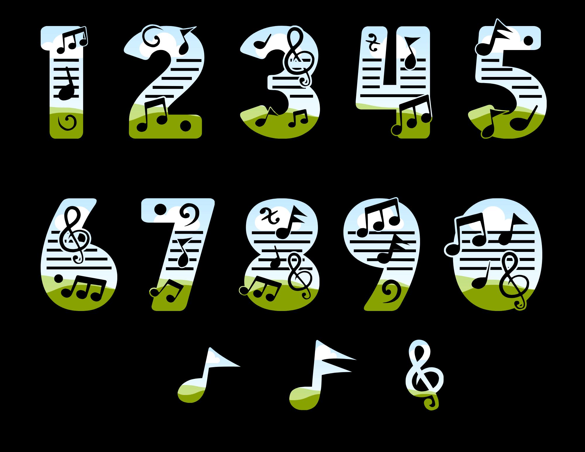 CANVA FRAMES Bundle of Music Melody ALPHABET Designs, Upper Case ...
