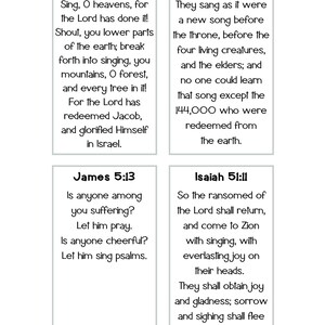 BIBLE VERSE MEMORY Flash Cards, Music of the Bible (psalms and More ...
