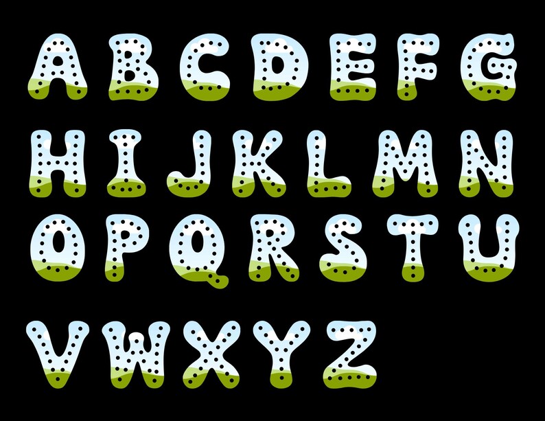 CANVA FRAMES Bundle of Retro Fancy Dot ALPHABET Designs, Upper, Lower ...