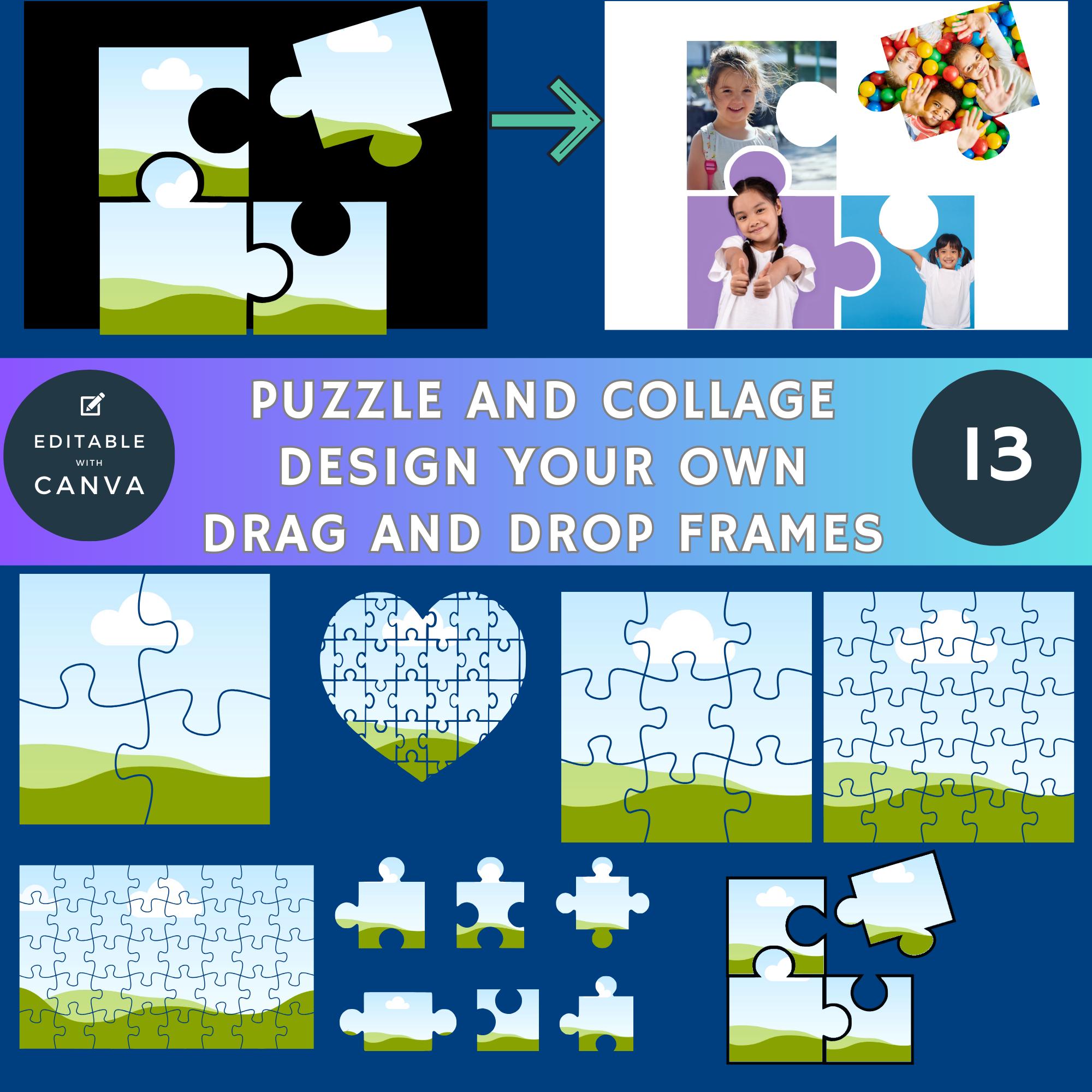Canva Puzzle Collage Frames – Drag & Drop Designs (digital Download) - Etsy