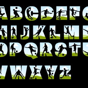 CANVA FRAMES Bundle of Soccer Football ALPHABET Sport Kick, Upper ...