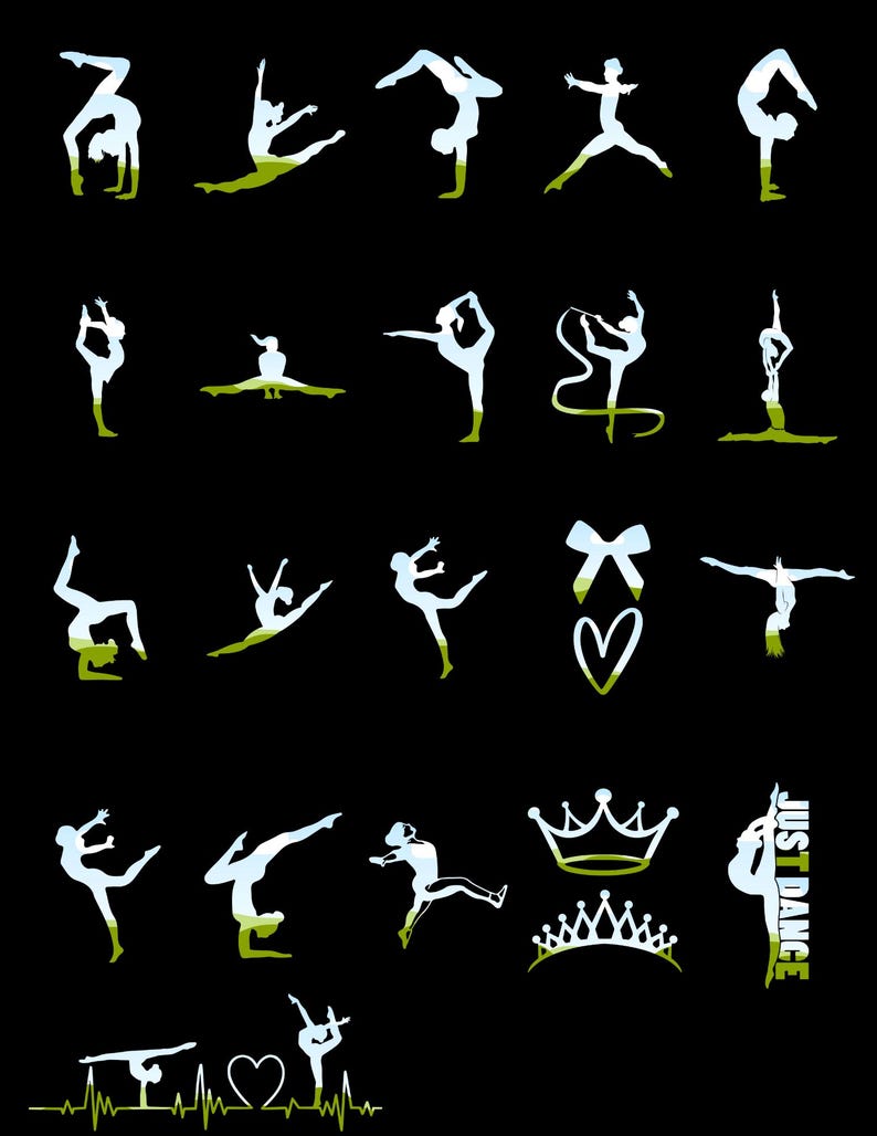 CANVA FRAMES GYMNAST Dance 33+ Designs! Huge Bundle Easy Drag+drop ...