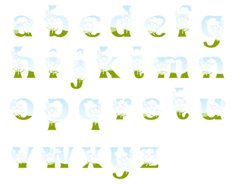 CANVA FRAMES Bundle of Mona FLORAL Alphabet Flower Designs, Upper ...