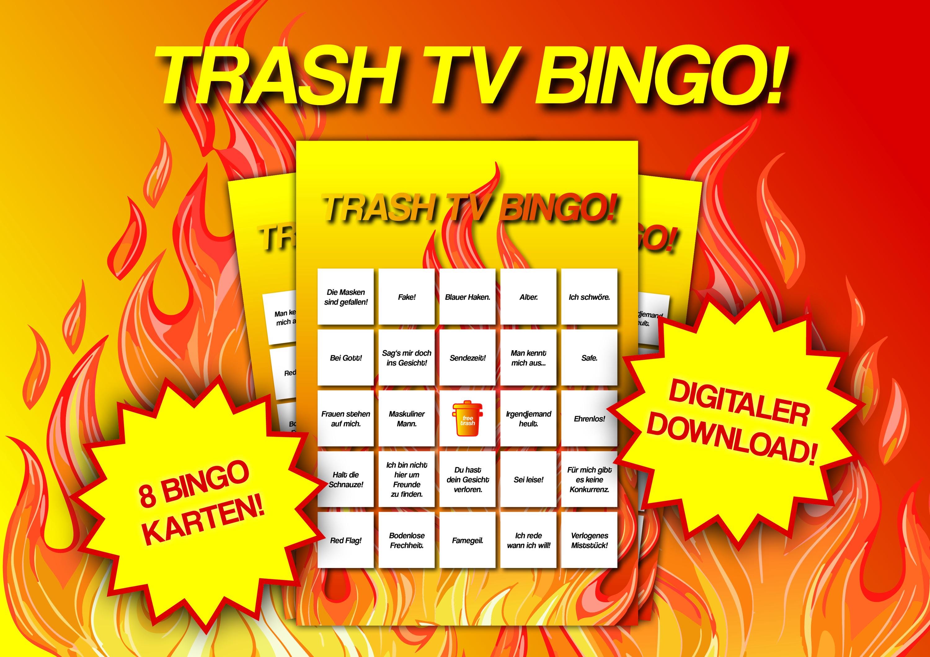 Trash TV Bingo! - Etsy