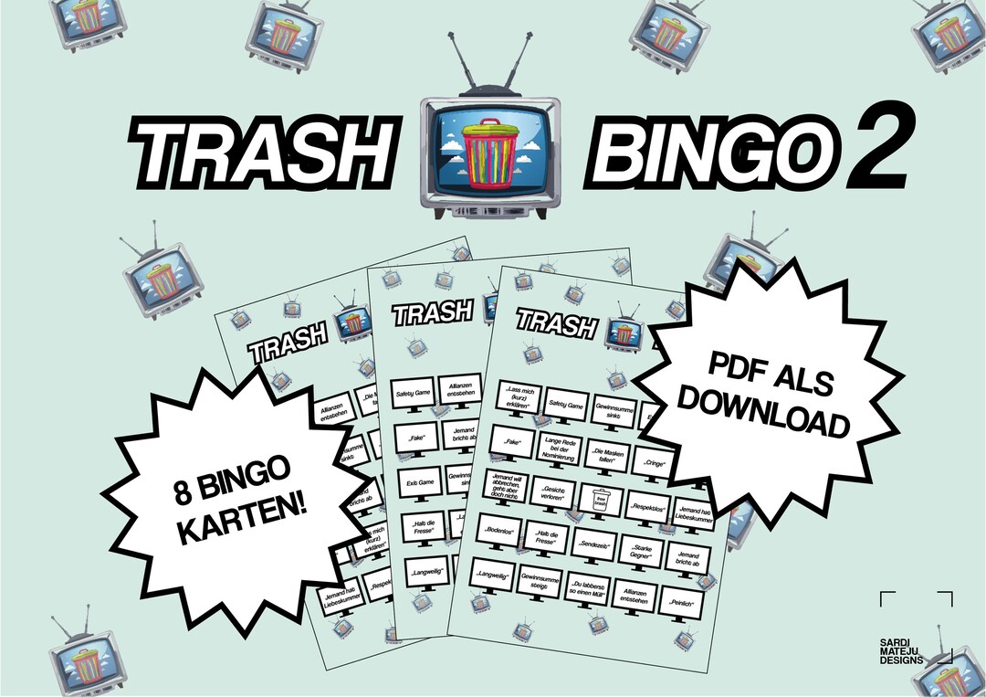 Trash TV Bingo 2: Die Legendäre Fortsetzung - Etsy