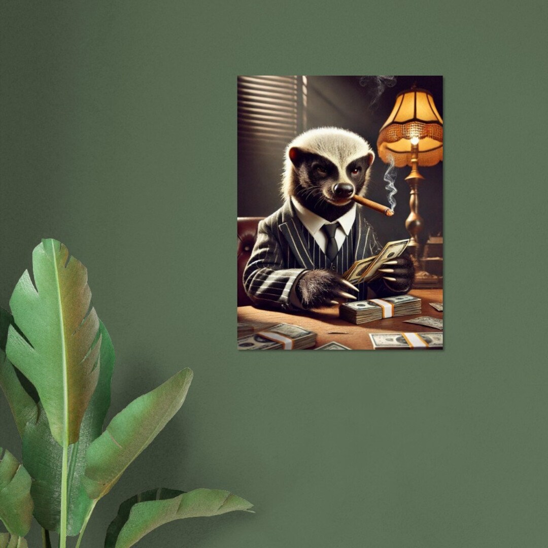 Mafia Honey Badger Design Premium Matte Paper Poster - Etsy