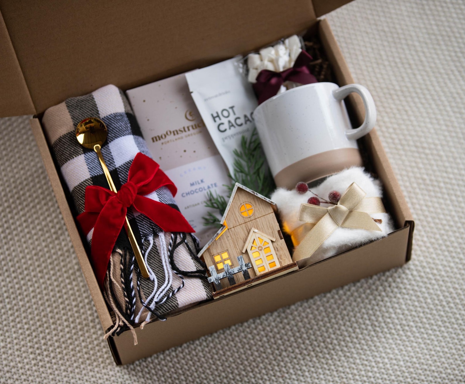 Warm and Cozy Gift Basket for Women, Cozy Gift Box With Blanket, Socks ...