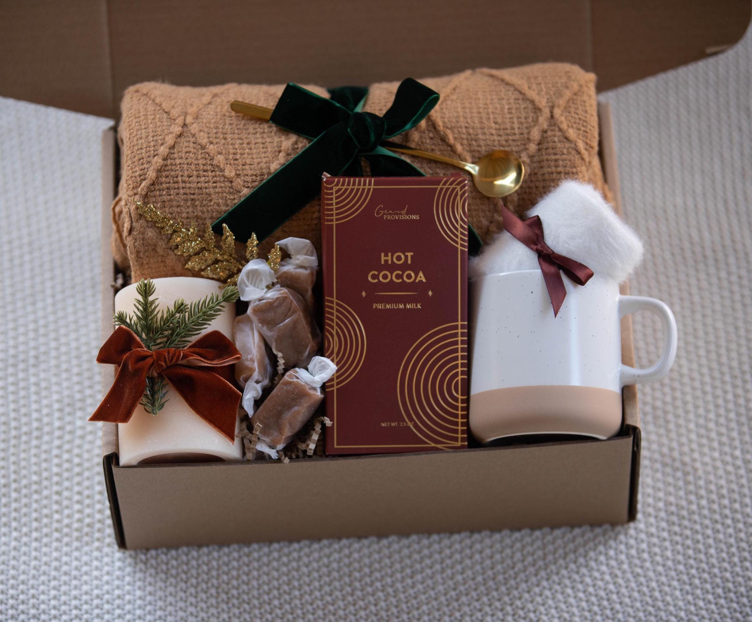 Warm and Cozy Gift Basket for Women, Cozy Gift Box With Blanket, Socks ...