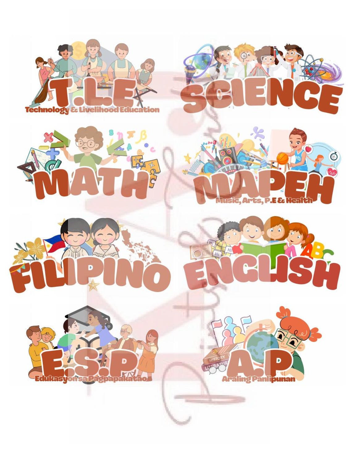 15 Subjects (LINK Included) - Printable School Subject Labels ...