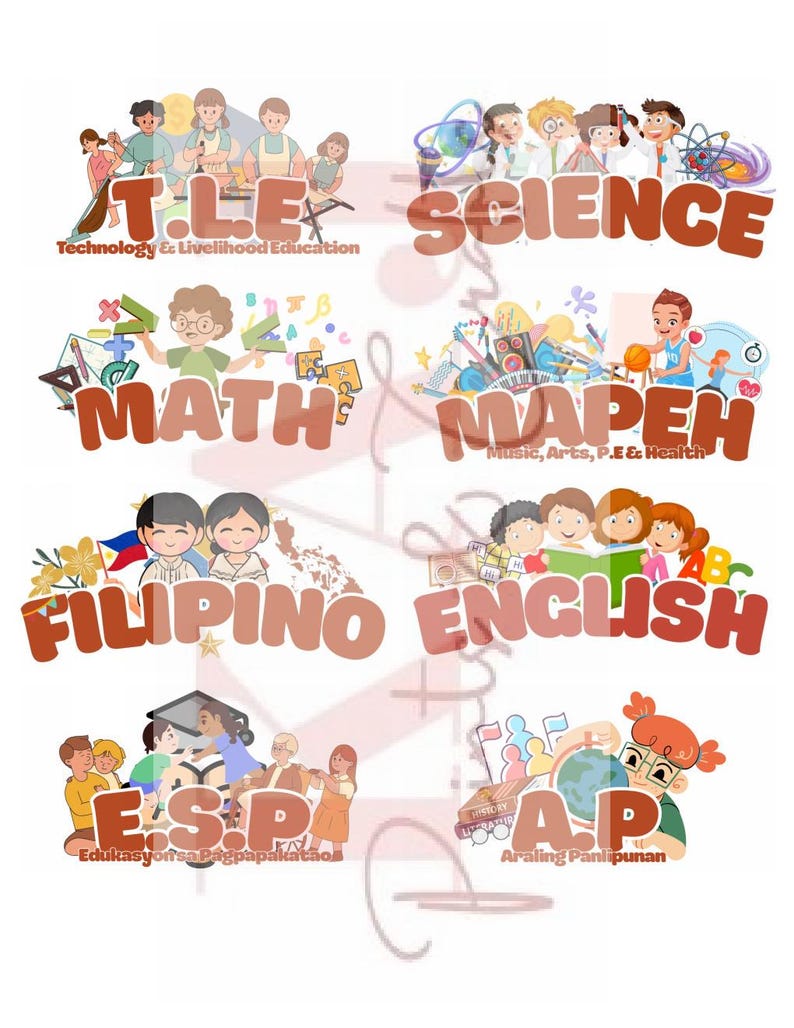 15 Subjects (LINK Included) - Printable School Subject Labels ...