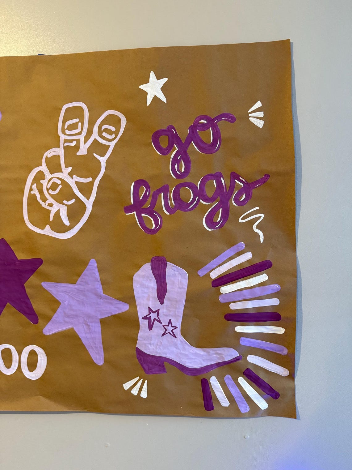 CUSTOM Graduation Hand Painted Brown Paper Banner - Etsy