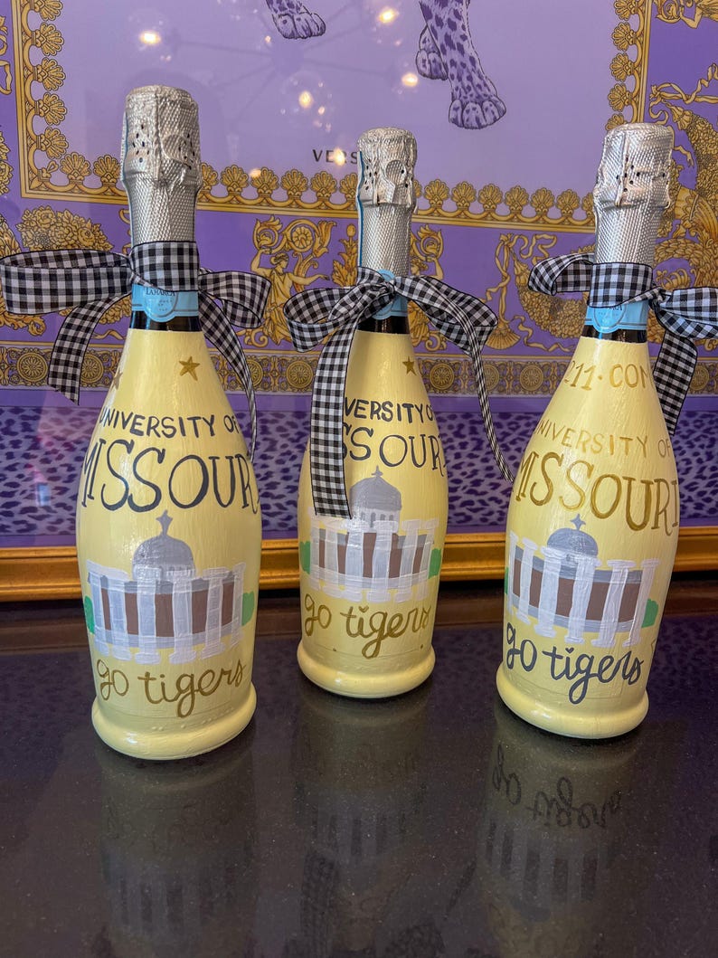 Hand Painted Custom Graduation Champagne Bottle - Etsy