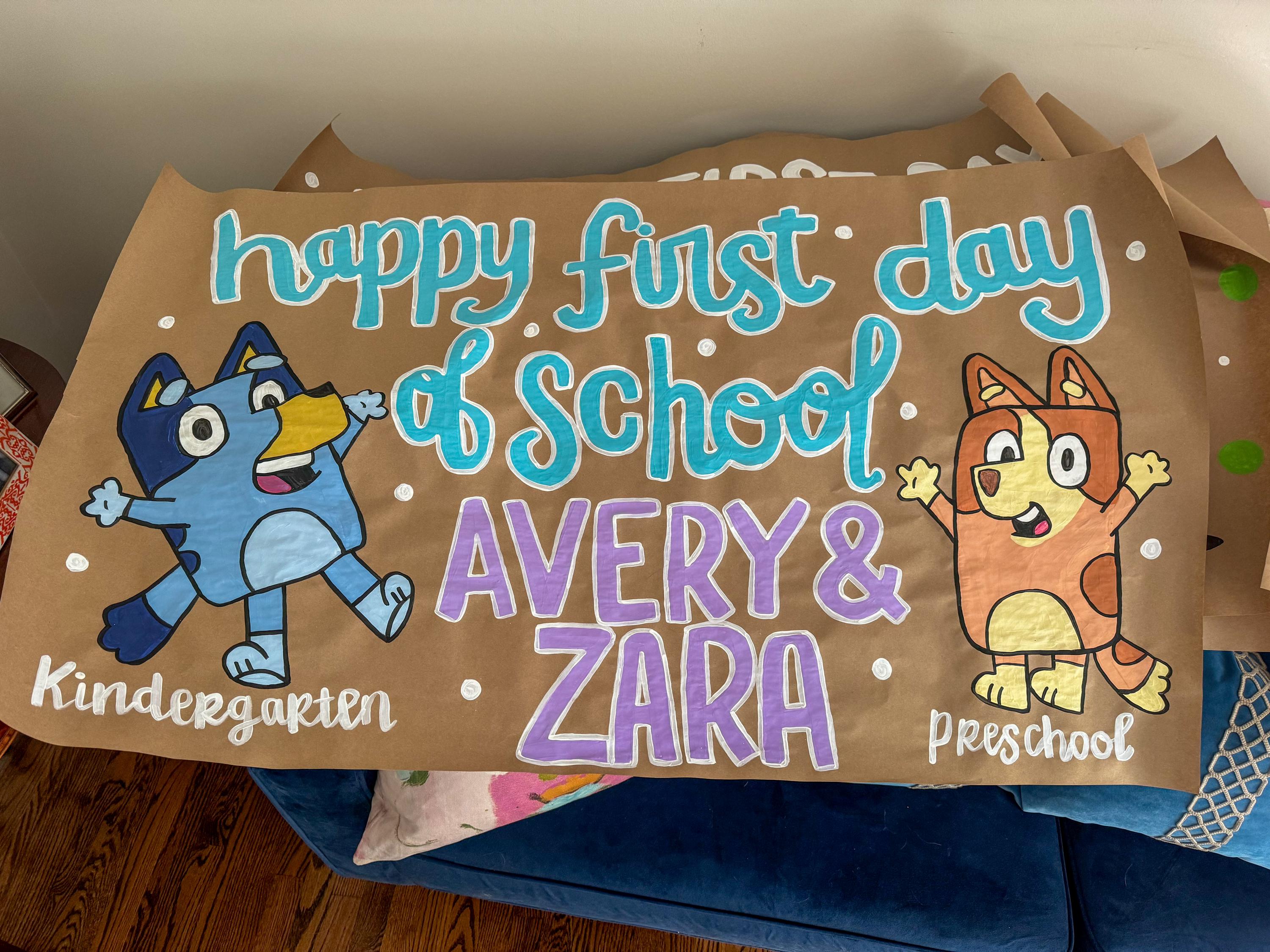 CUSTOM Hand Painted Brown Paper Banner - Etsy