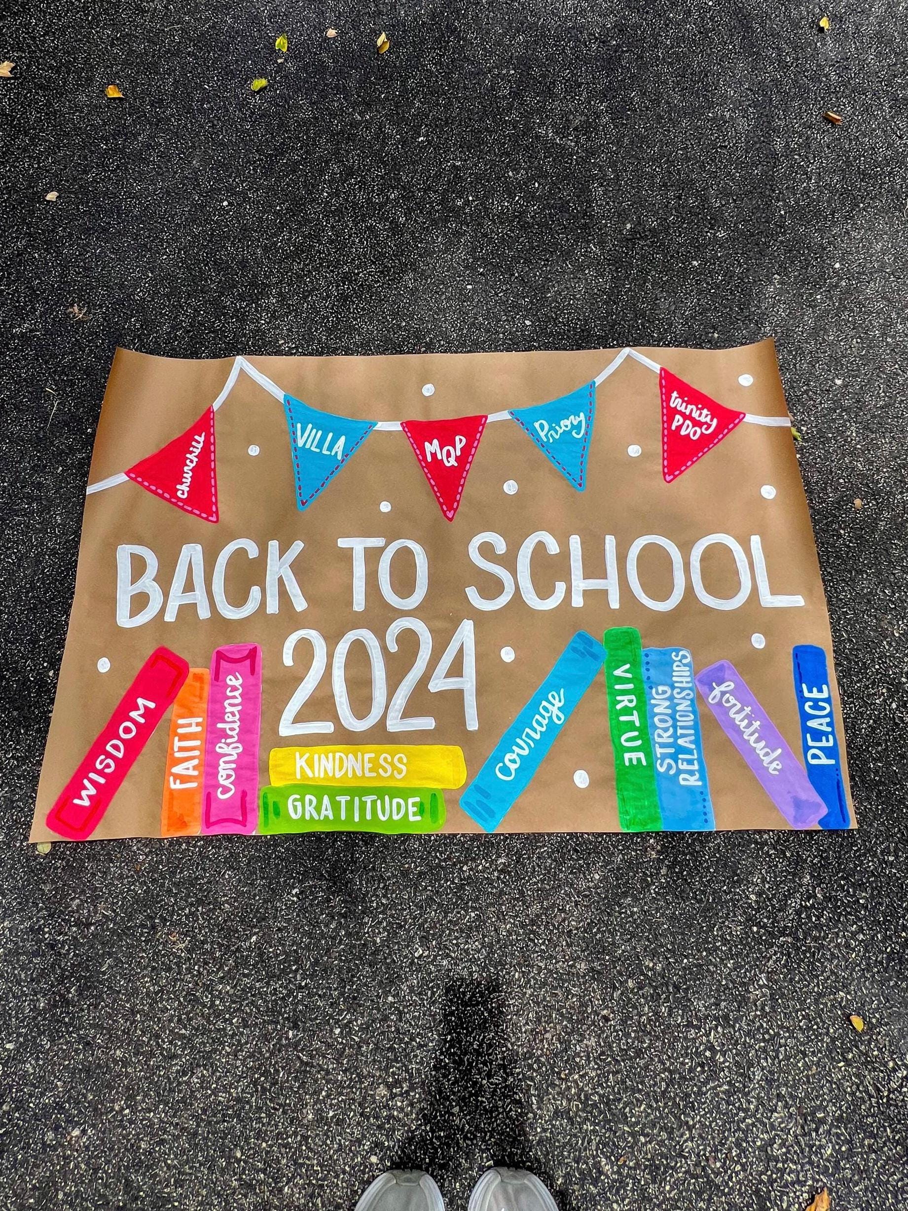 CUSTOM Hand Painted Brown Paper Banner - Etsy