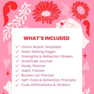 College Goal Setting and Vision Planner | Digital Download for Students ...