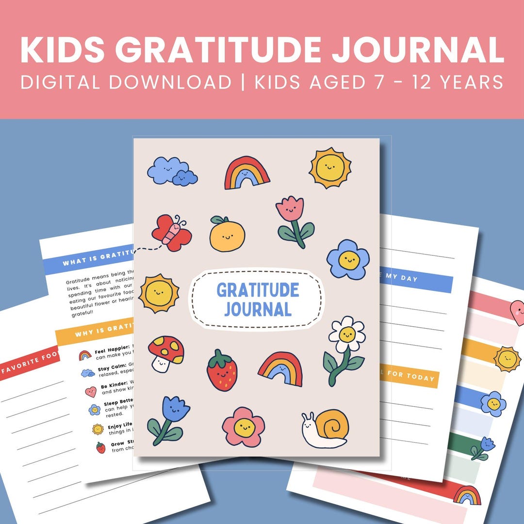 Kids Gratitude Journal Printable | Fun & Interactive Gratitude ...
