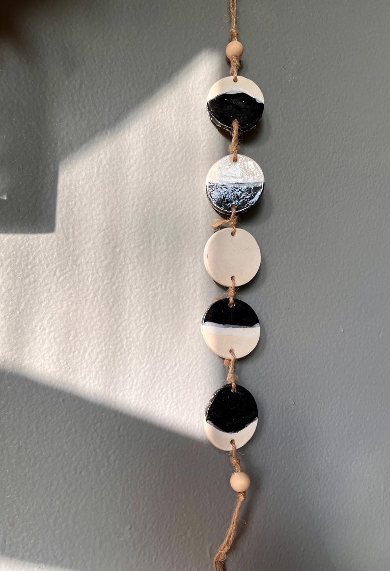 Moon Phases Wall Hanging // Ceramic Wall Decor - Etsy