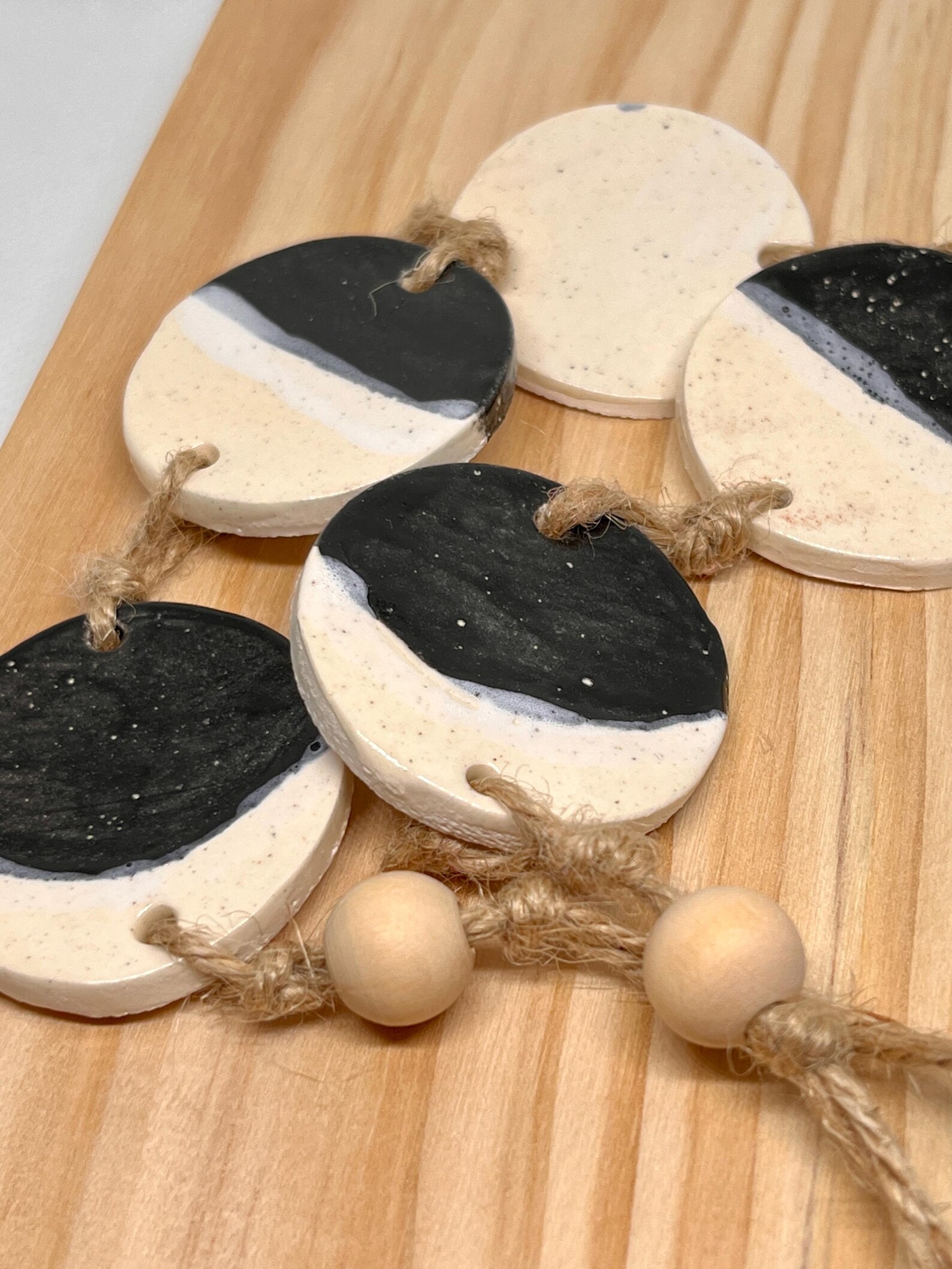 Moon Phases Wall Hanging // Ceramic Wall Decor - Etsy