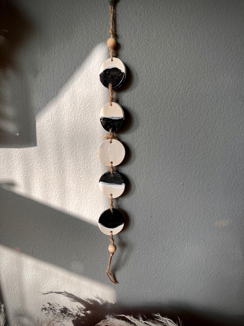 Moon Phases Wall Hanging // Ceramic Wall Decor - Etsy