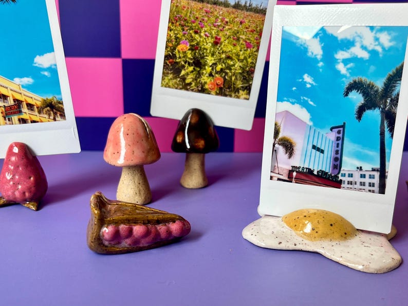 Ceramic Photo Stand // Instax Photo Holder // Handmade Polaroid Display ...