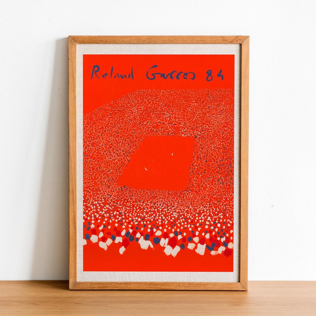 Roland Garros 1984 French Open Poster Print, Vintage Tennis Print ...