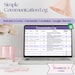 Simple Communication Log for Bcbas | Google Sheets Template for Tracking Client Communication ...