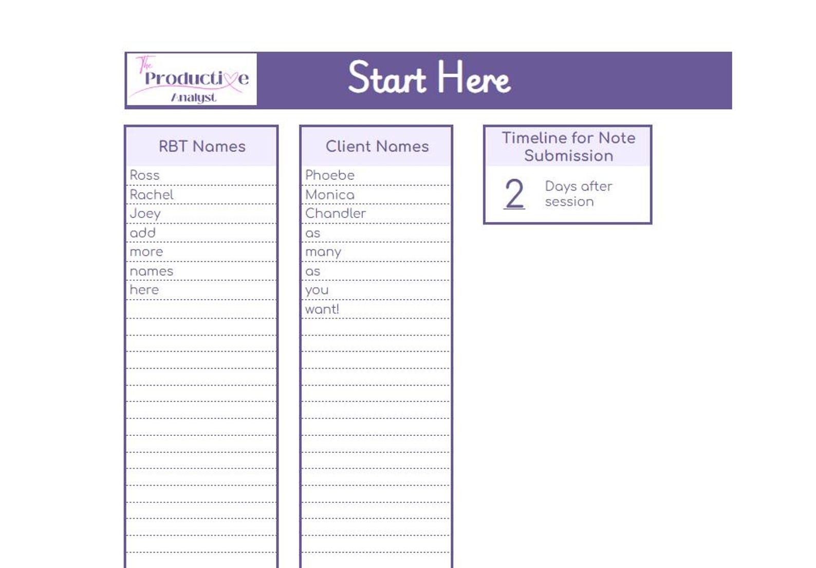 Session Note Audit Tracker | Editable Audit Spreadsheet With Dynamic ...