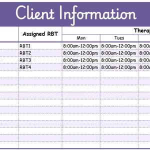 BCBA Caseload/hours Tracker | Google Sheets Template for Client ...