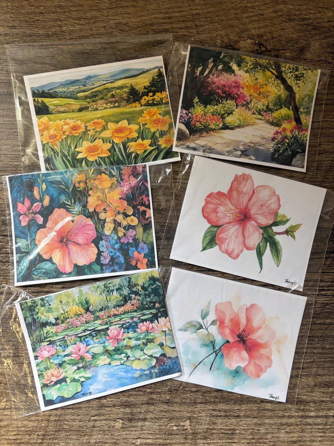 Set of 6 Postcards – Flowers and Floral Theme - Etsy