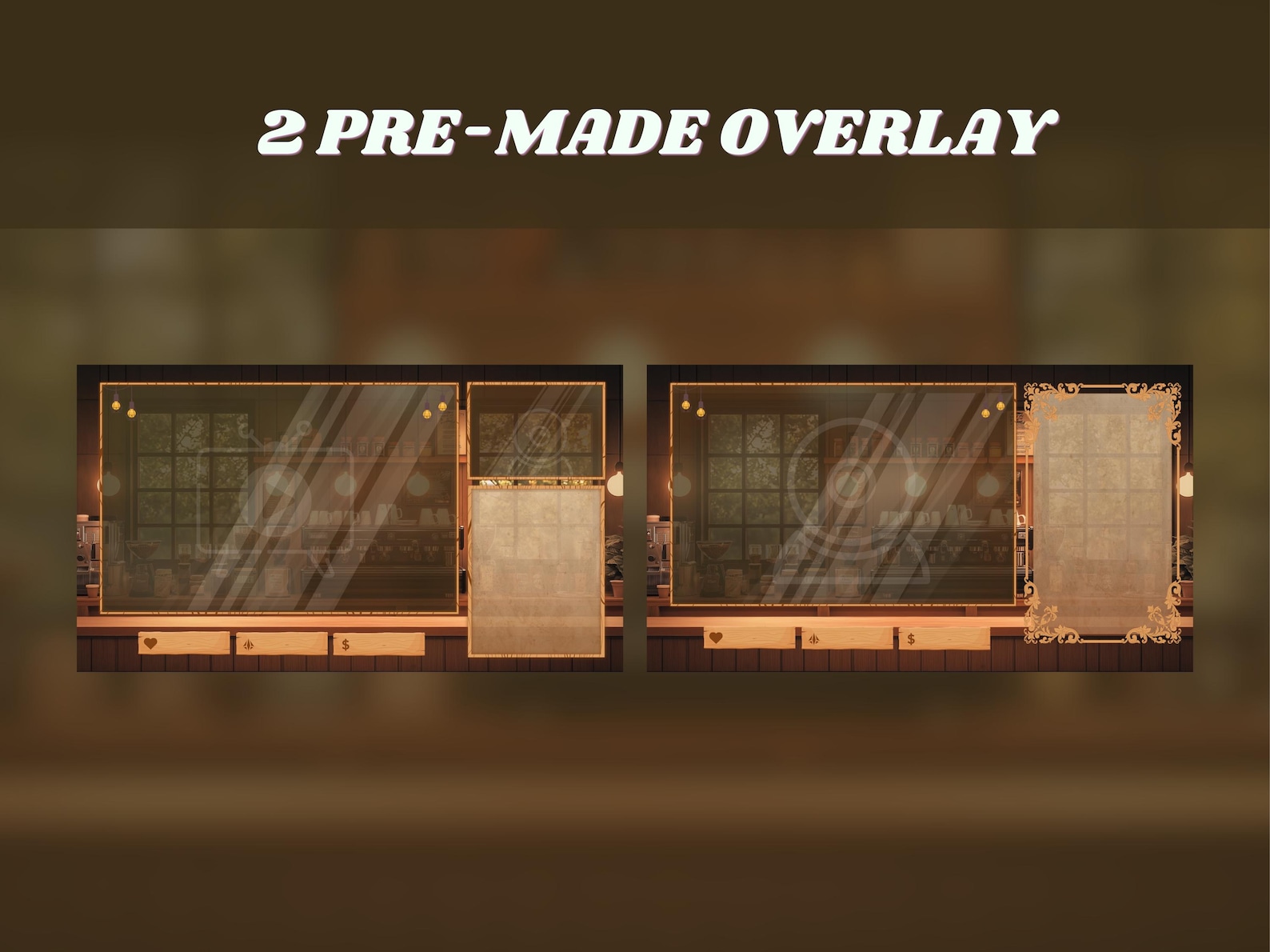 Cozy Cafe Twitch Stream Package Vtuber Cafe Aesthetic Animated Rain ...