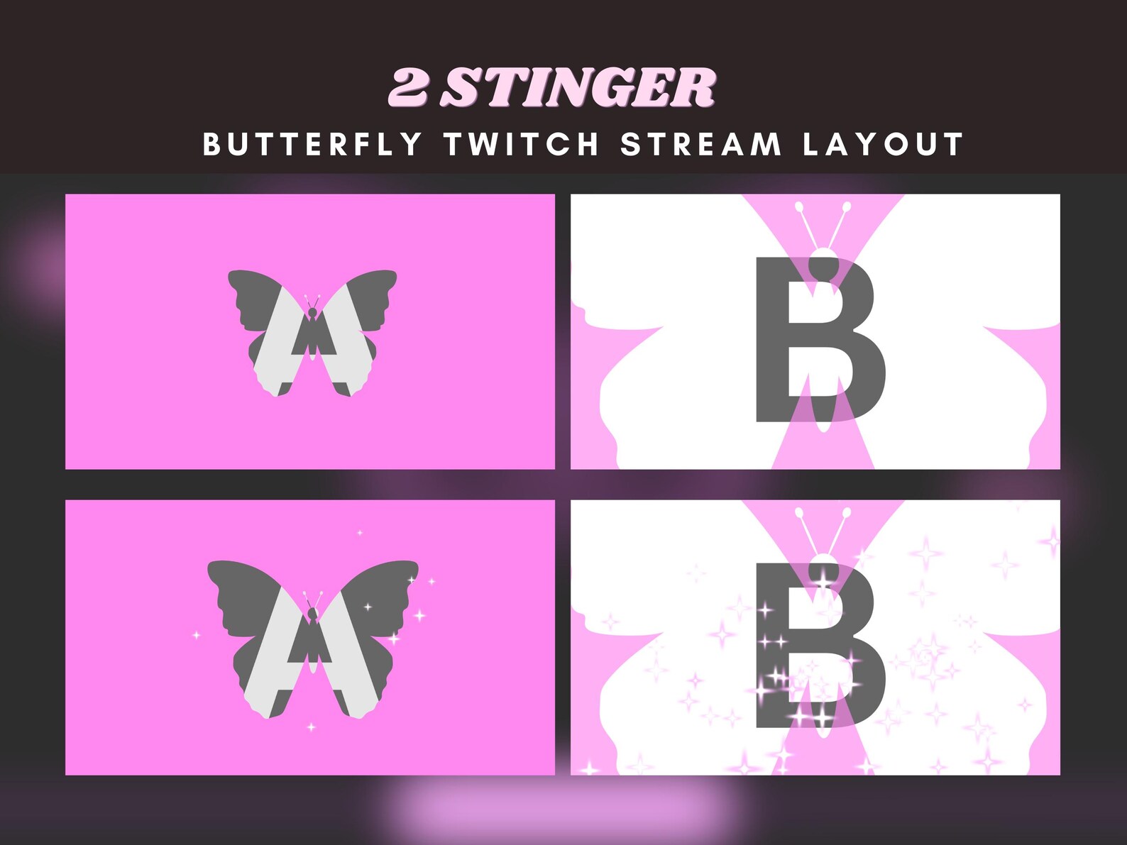 Butterfly Twitch Stream Layout Twitch Stream Aesthetic Pink Twitch ...