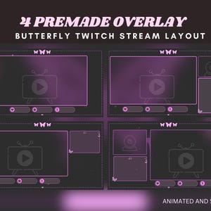 Butterfly Twitch Stream Layout Twitch Stream Aesthetic Pink Twitch ...