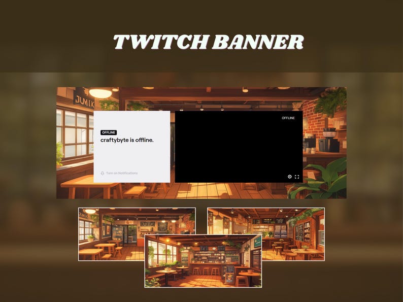 Cozy Cafe Twitch Stream Package Vtuber Cafe Aesthetic Animated Rain ...