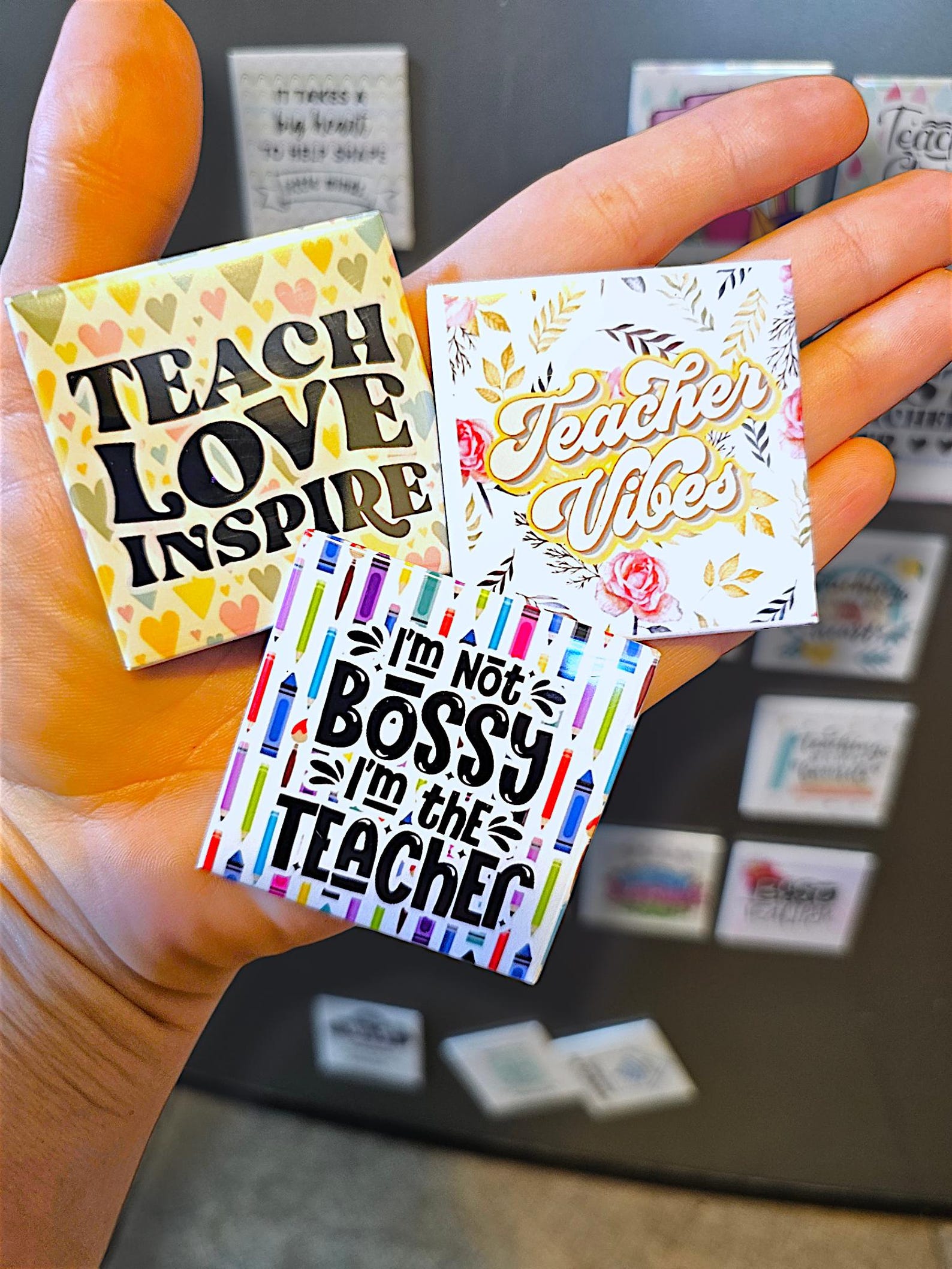 TEACHER Magnets | Teacher Gift | Teacher Appreciation | Teacher Holiday ...
