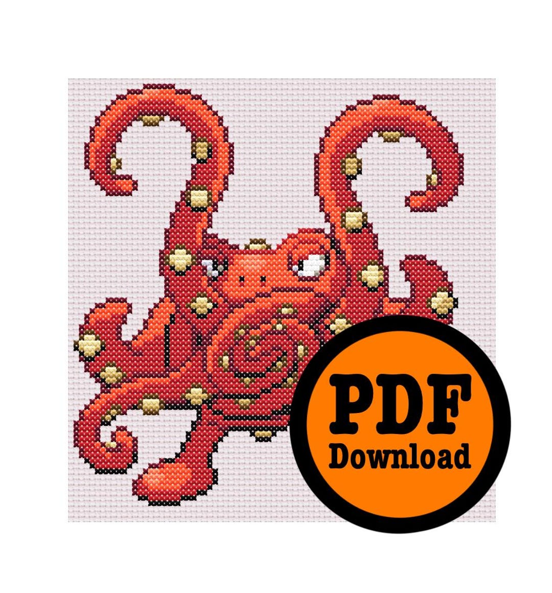 Pokémon Fusion Cross Stitch Pattern Octillery Poliwrath PDF Download - Etsy