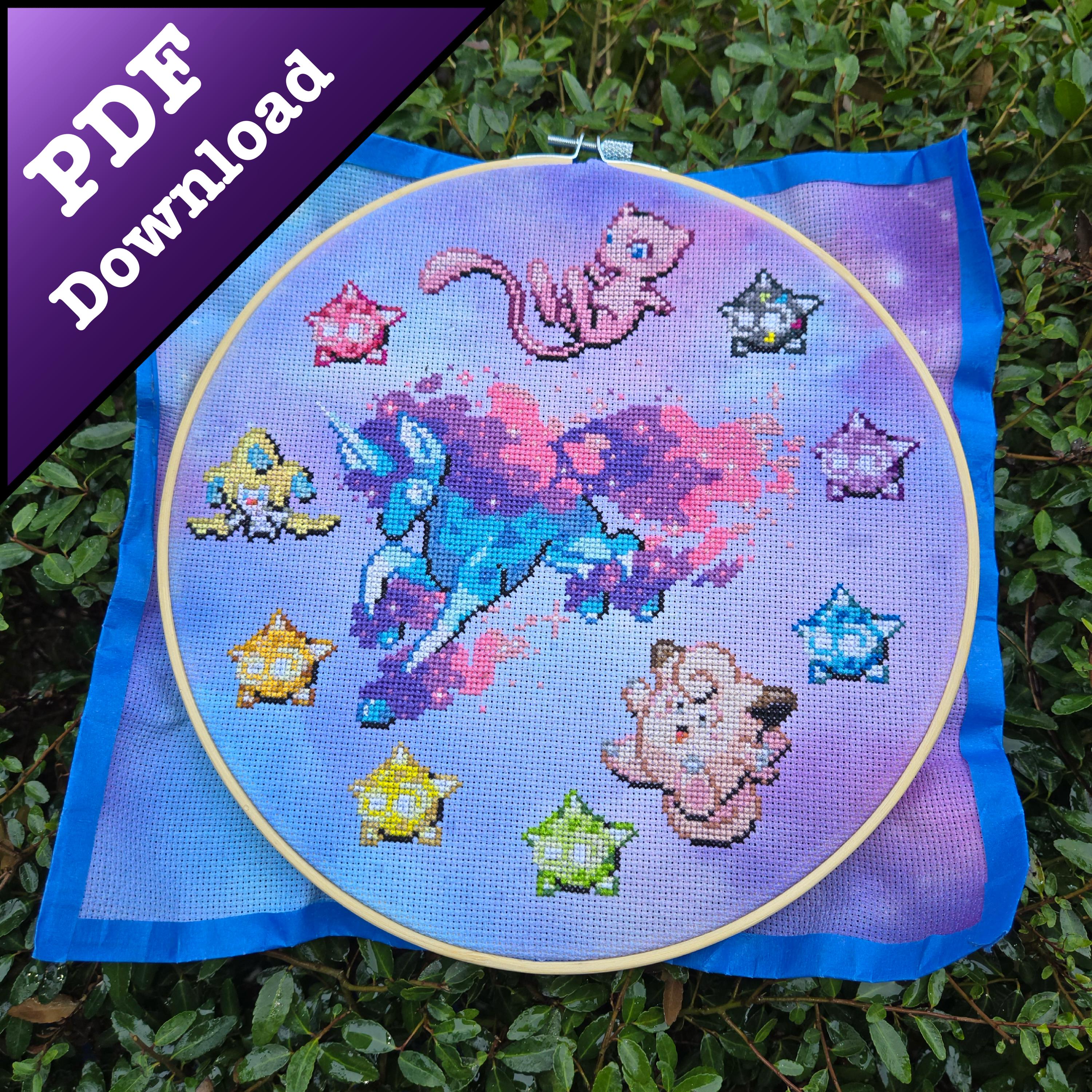 Pokémon Fusion Cross Stitch Pattern - Ponyta + Minior - PDF Download ...