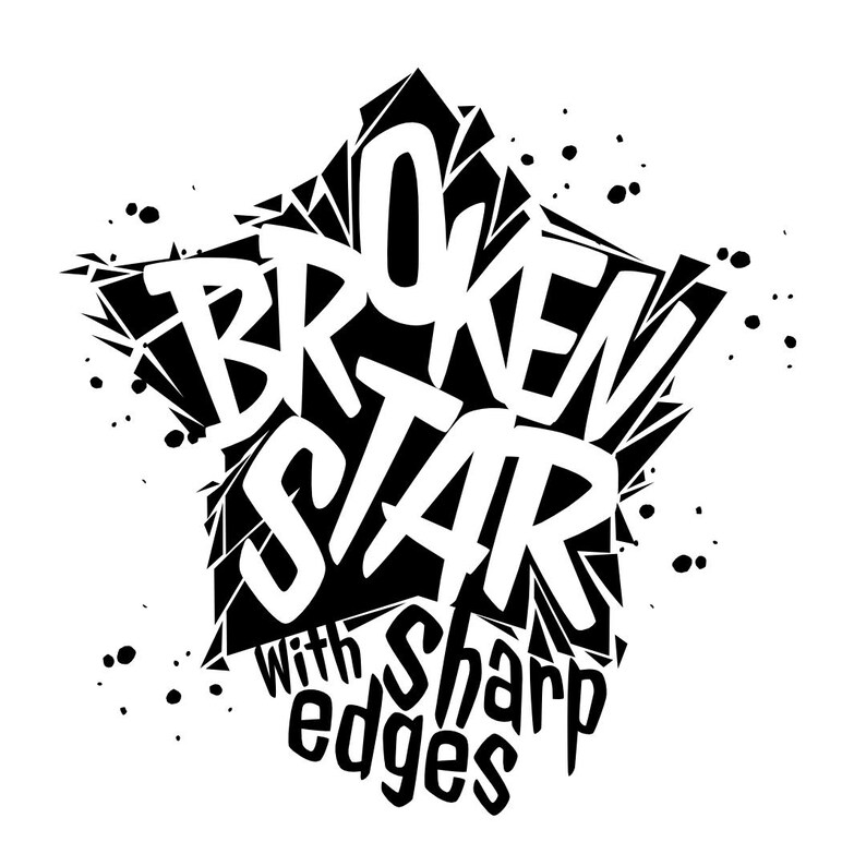 Broken Star SVG, Artwork, Typography Art, Lettering Design, Handmade ...